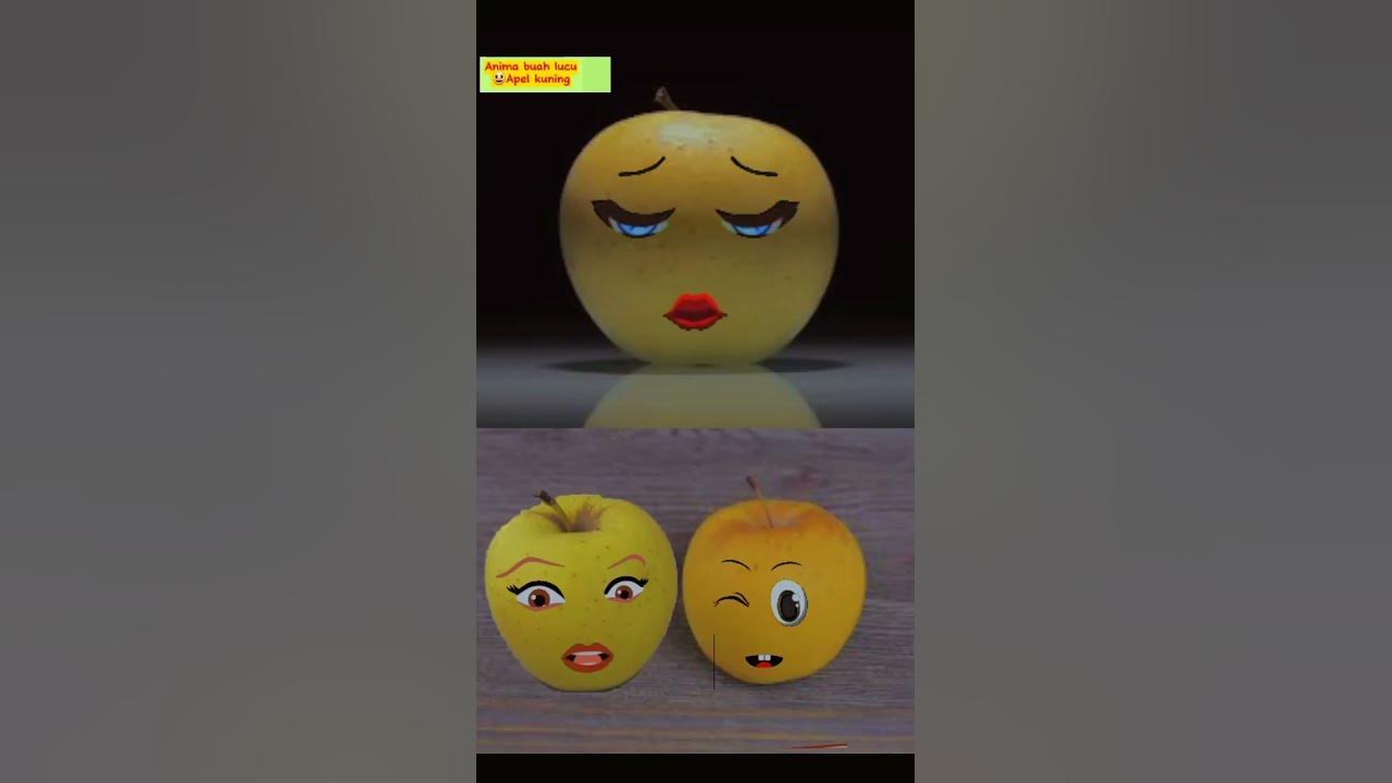 Anima Buah Lucu😃apel Kuningshorts Youtube