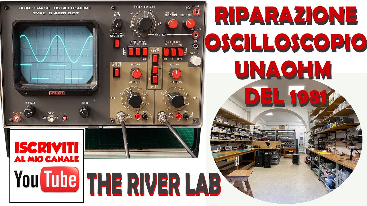 051 Riparazione oscilloscopio Unaohm G4001B anni 80 #vintage # ...