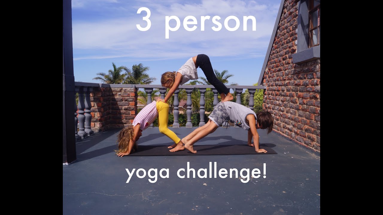 3 person yoga challenge! (easter) - YouTube