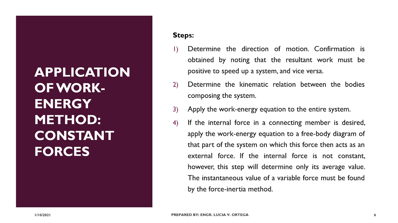 Dynamics: Chapter 5 Work and Energy - YouTube