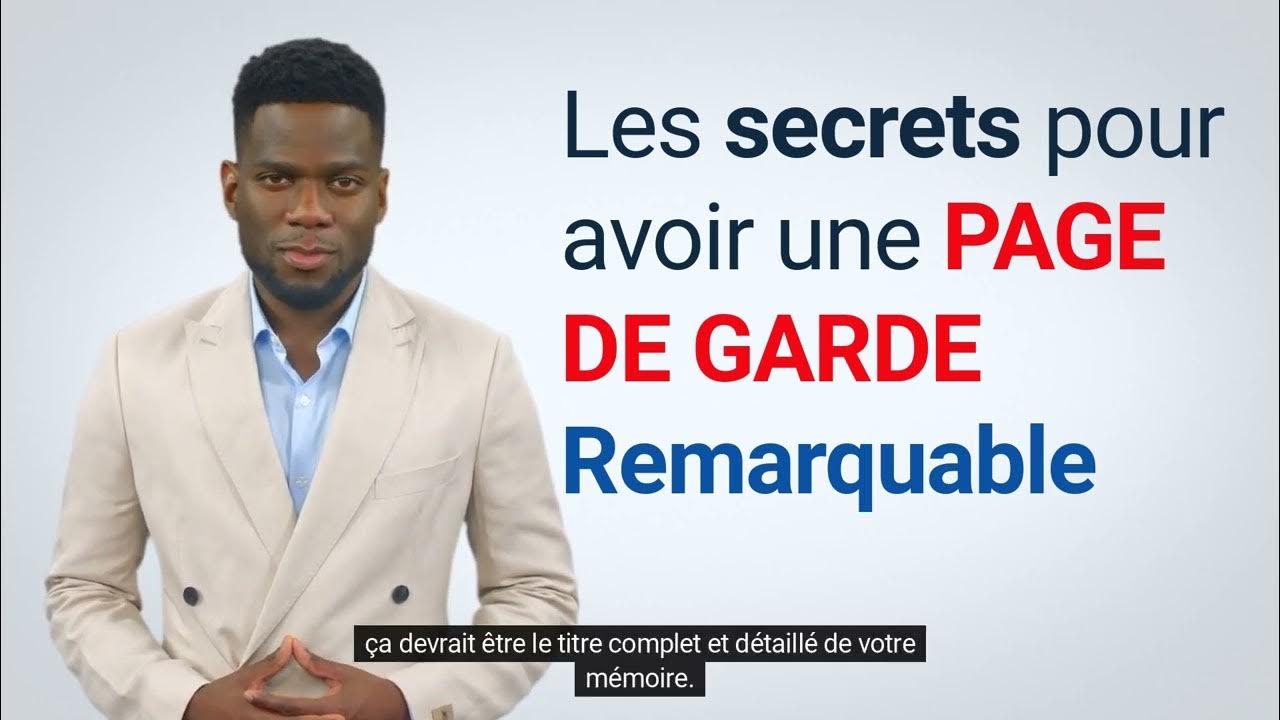 Comment faire une Page de garde de mémoire - YouTube