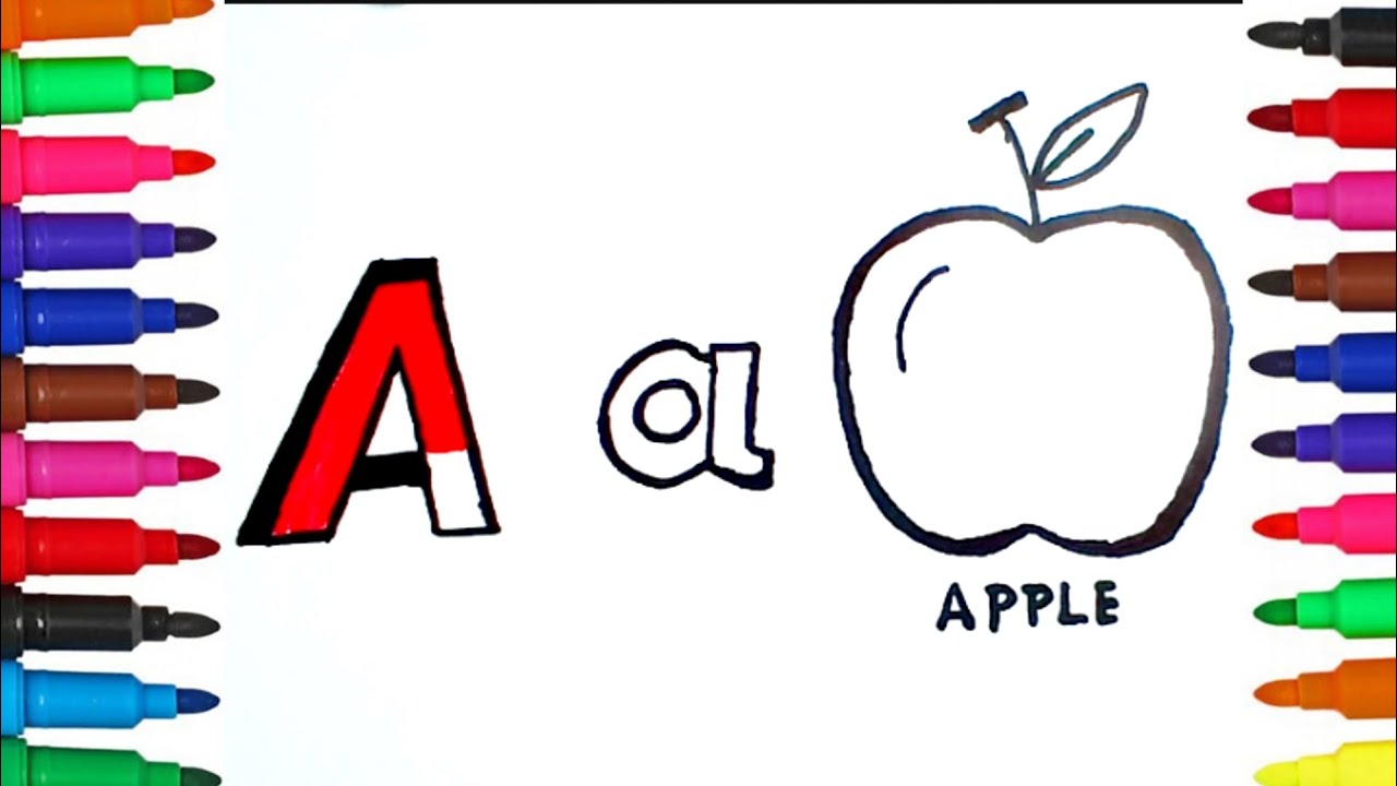 how to make colour apple art,Art Color Kid Drawing For Kids Ayeshi ...