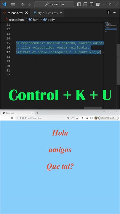 Aprende 8 trucos para escribir HTML en VS Code - YouTube