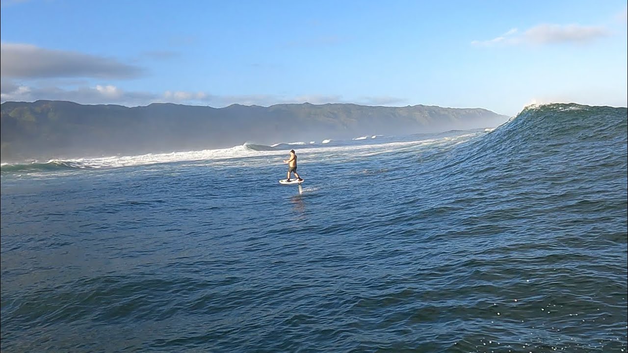 Tow in Hydrofoil Surfing in Hawaii - YouTube