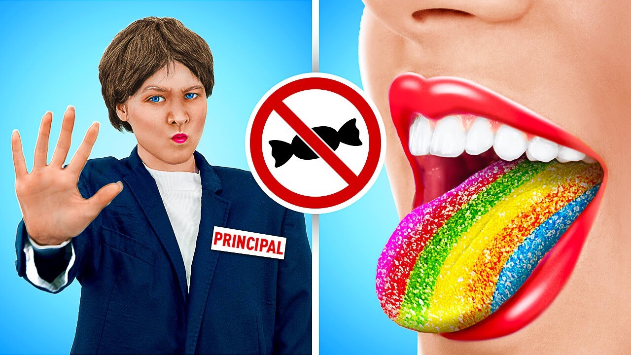 HOW TO SNEAK CANDIES INTO SCHOOL🍬 Cool Hacks to Sneak Foods and Snacks ...