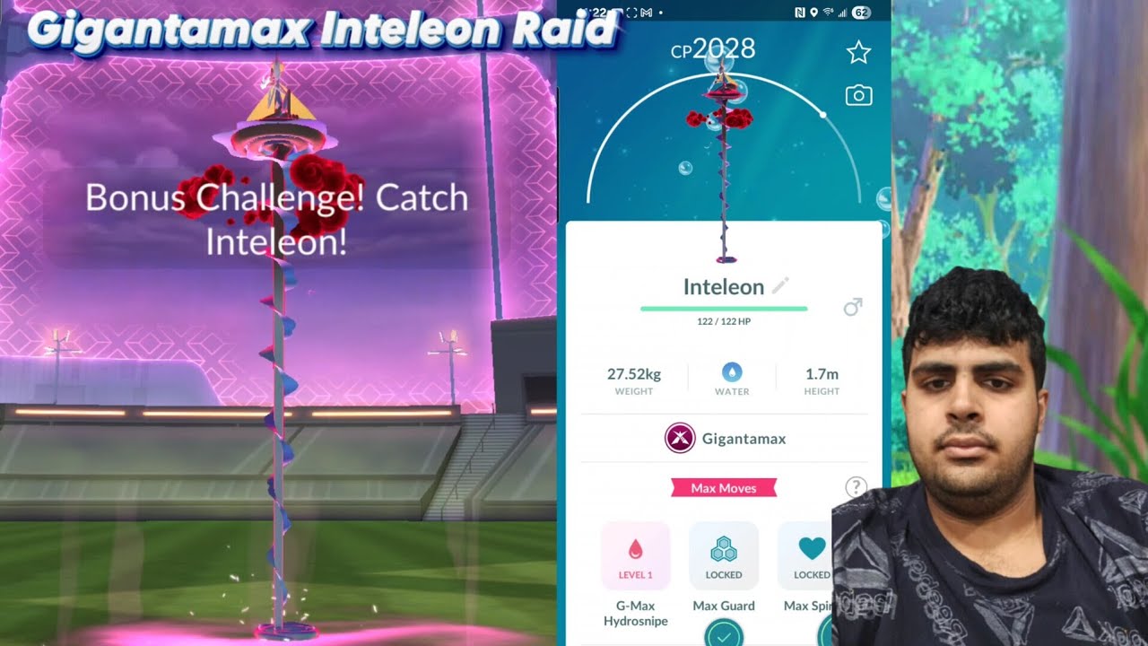Pokémon GO Gigantamax Inteleon Raid - YouTube