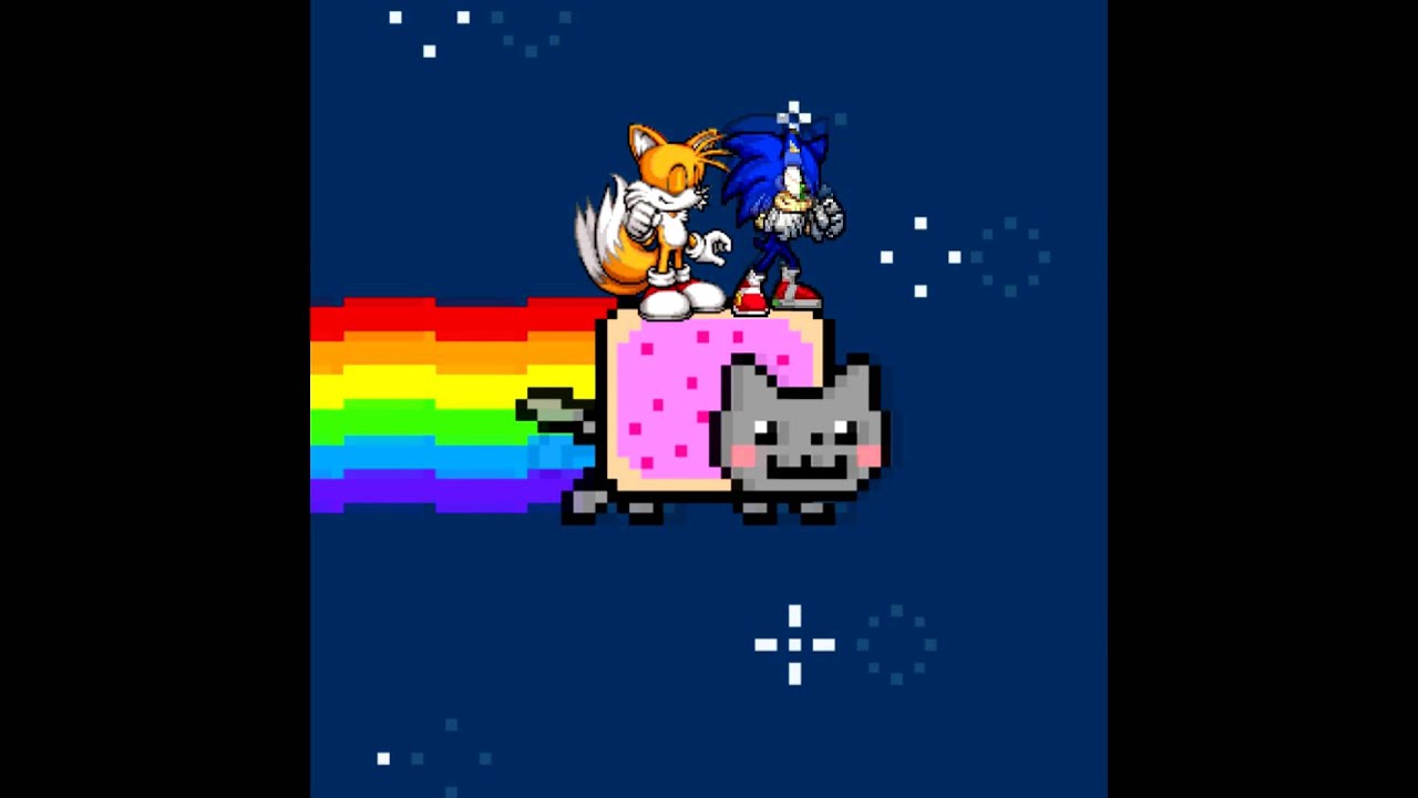 Sonic And Tails Ride NyanCat - YouTube