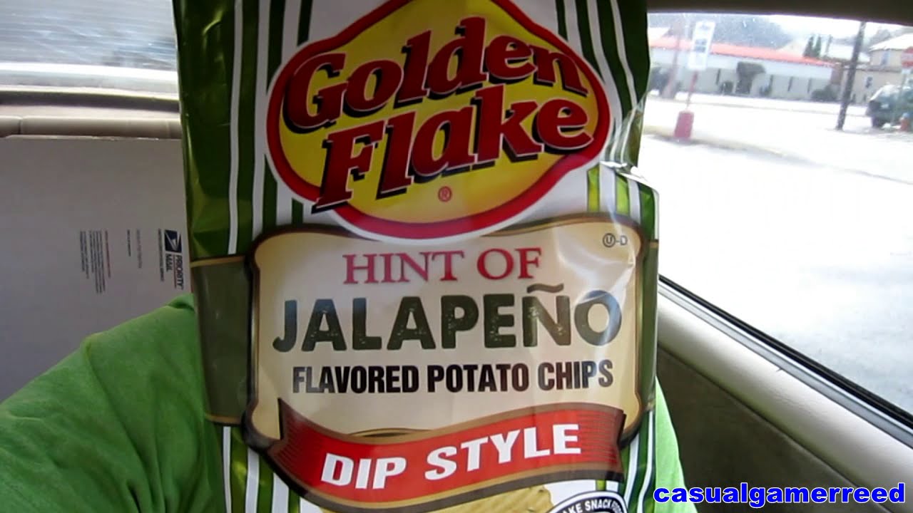 Reed Reviews Golden Flake Hint of Jalapeno Dip Chip - YouTube