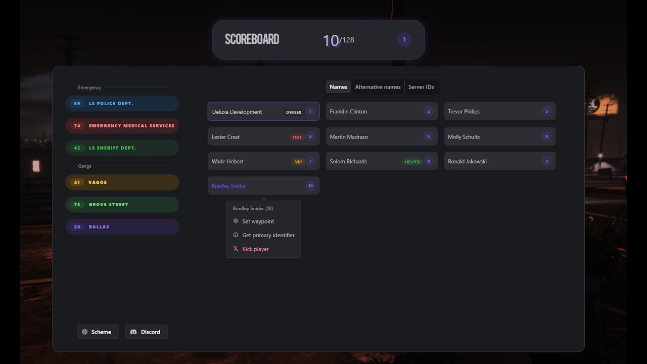 FiveM Scoreboard for your RP Server - YouTube
