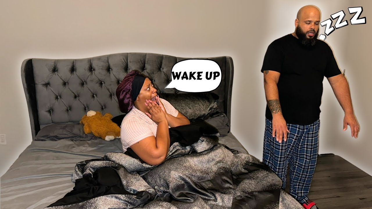 SLEEP WALKING PRANK ON MY WIFE!! **she freaked out** - YouTube