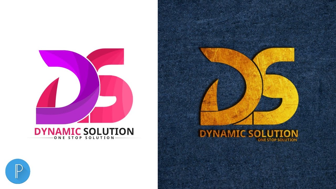 DS Marketing side logo design with Mobile phone||Pixellab art - YouTube