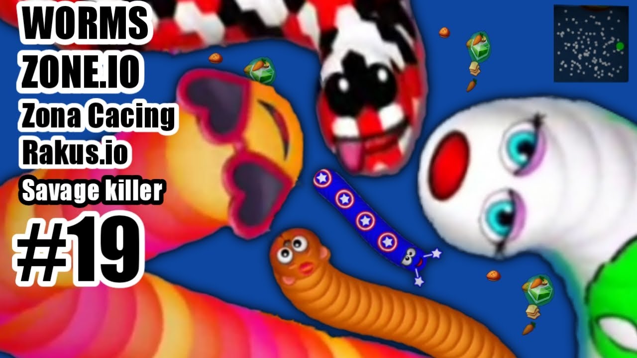 worms zone.io zona cacing rakus slither snake game savage killer #19 "the saddest worm ever ...