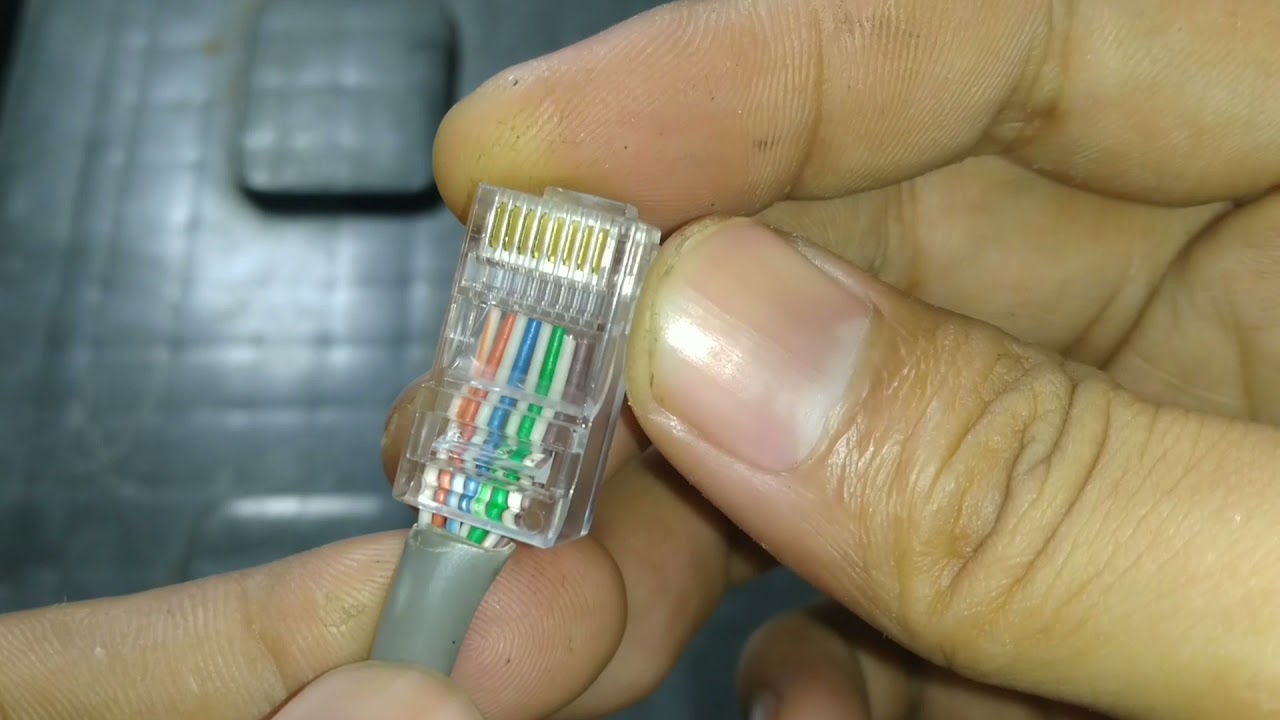 pemasangan kabel UTP ke konektor rj45 - YouTube