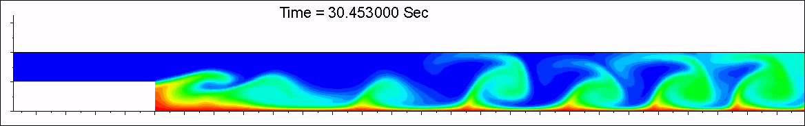 Mixed convection flow over a backward-facing step - YouTube