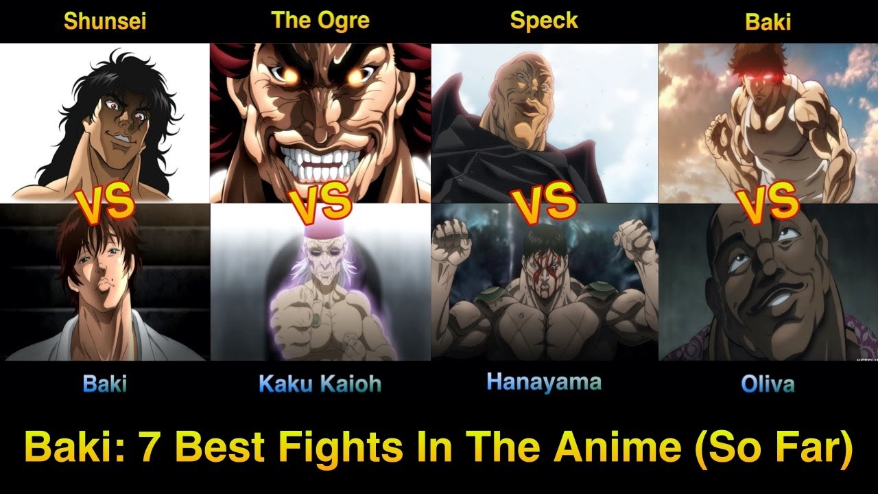 Baki:7 Best Fights In The Anime PART ONE - YouTube