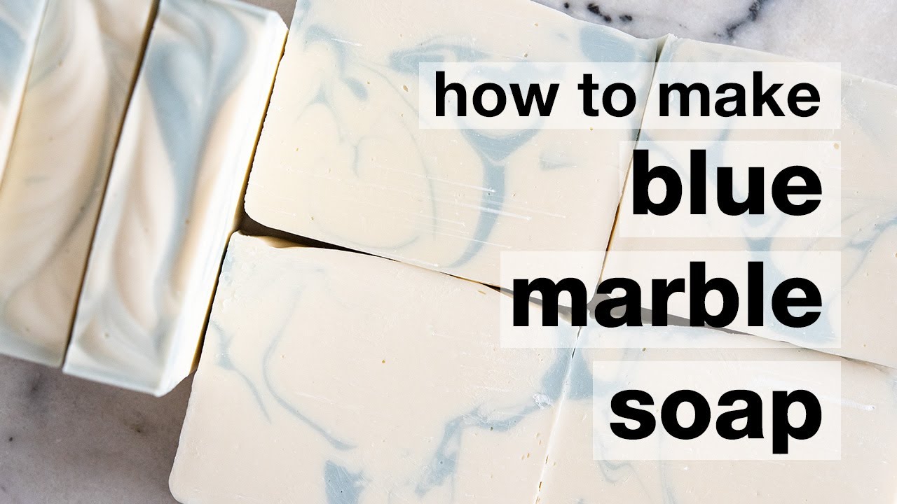 How to Make DIY Blue Marble Cold Processed Soap - YouTube