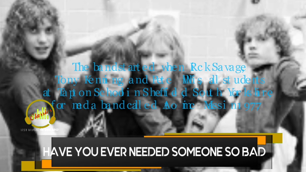 DEF LEPPARD- Have You Ever Needed Someone So Bad(Music Trivia) - YouTube