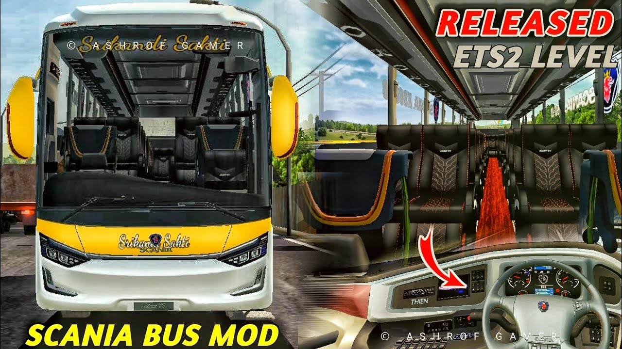 Released SCANIA LUXURY BUS MOD For Bussid😍Scania Bus Mod For Bussid ...