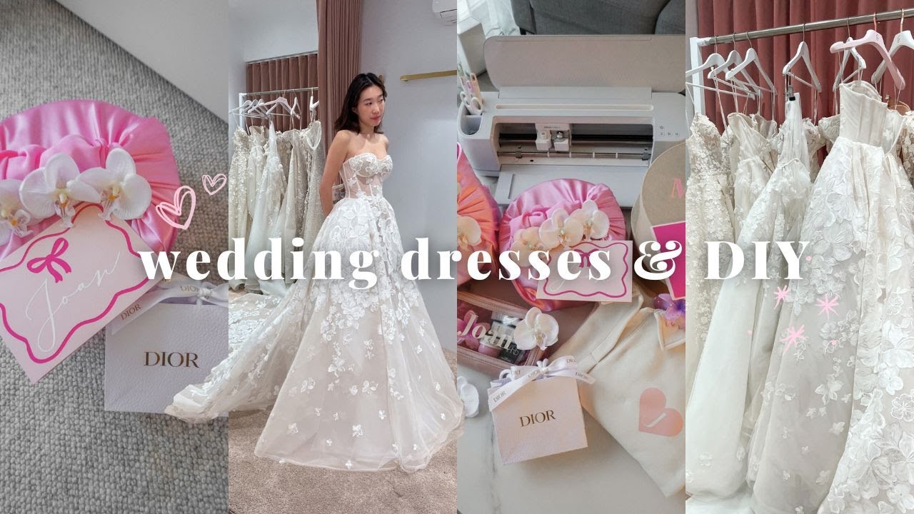 Wedding Dress Shopping & DIY Bridesmaids Boxes With Cricut - YouTube