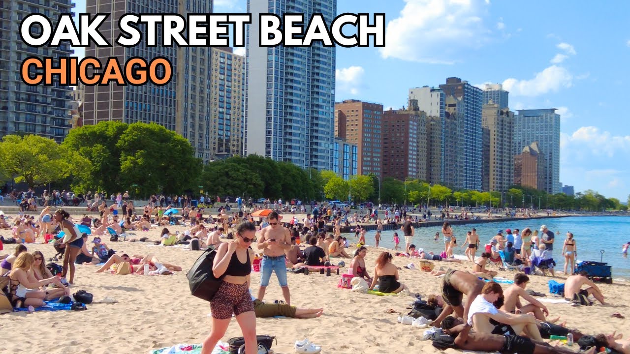 Chicago Oak Street Beach Walking Tour - Beautiful Spring🌸 Weather on ...