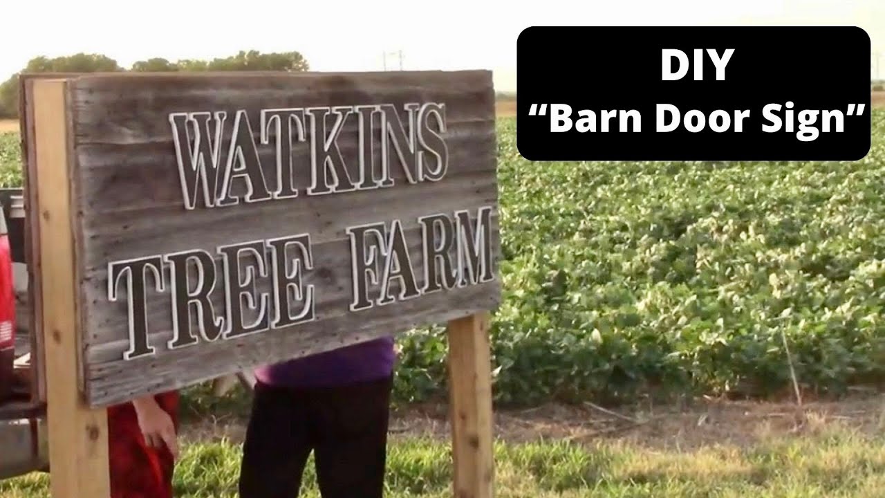 DIY - How to build “Barn Door Sign” - YouTube