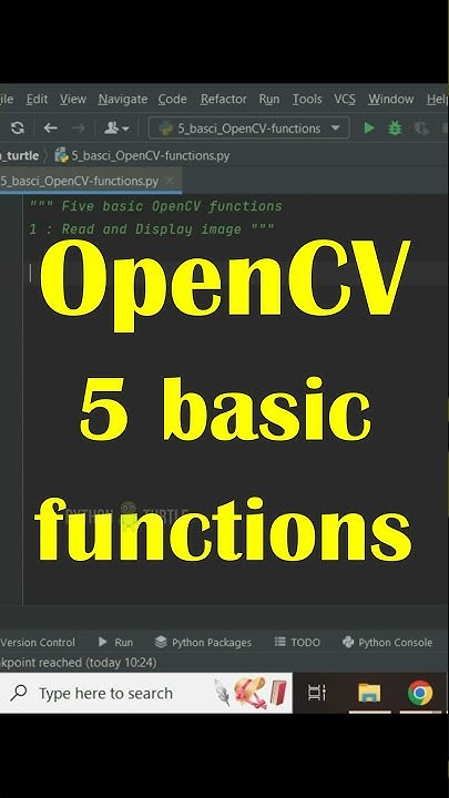Opencv: 5 Essential Functions To Get Started - YouTube