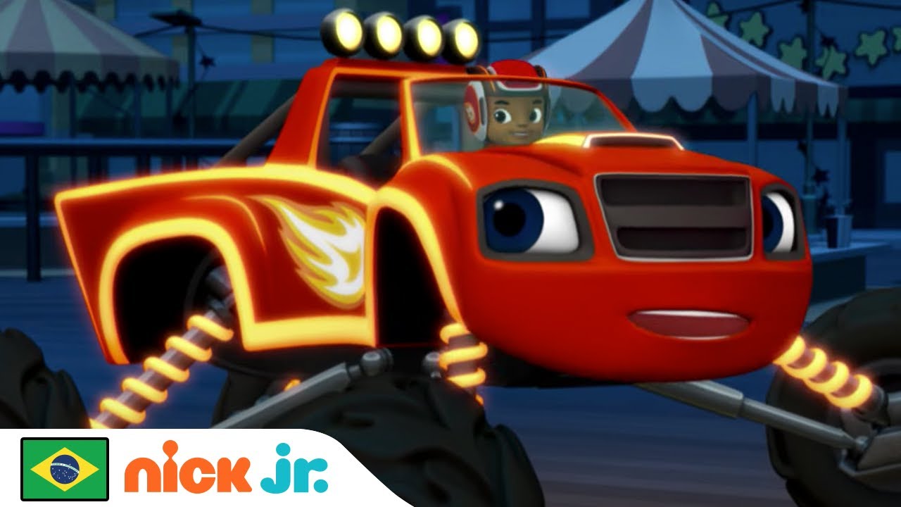 Blaze e os Monster Machines | Corridas Noturnas de Blaze | Nick Jr. em ...