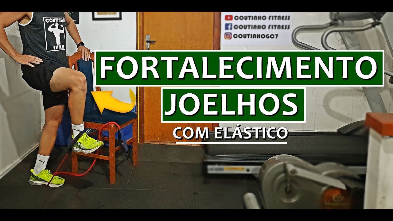 Treino para FORTALECIMENTO do JOELHO com Elástico - YouTube