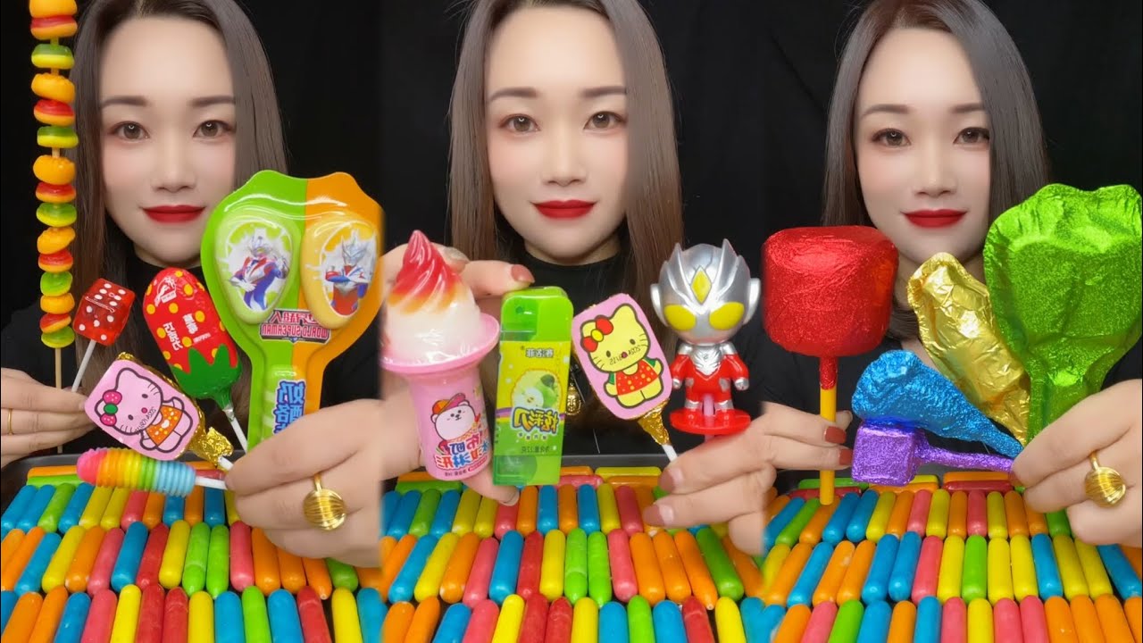 [ASMR] ‎@AsmrWD 신기한물먹방 #candy #eat #lips #물먹방#아이스크림 - YouTube