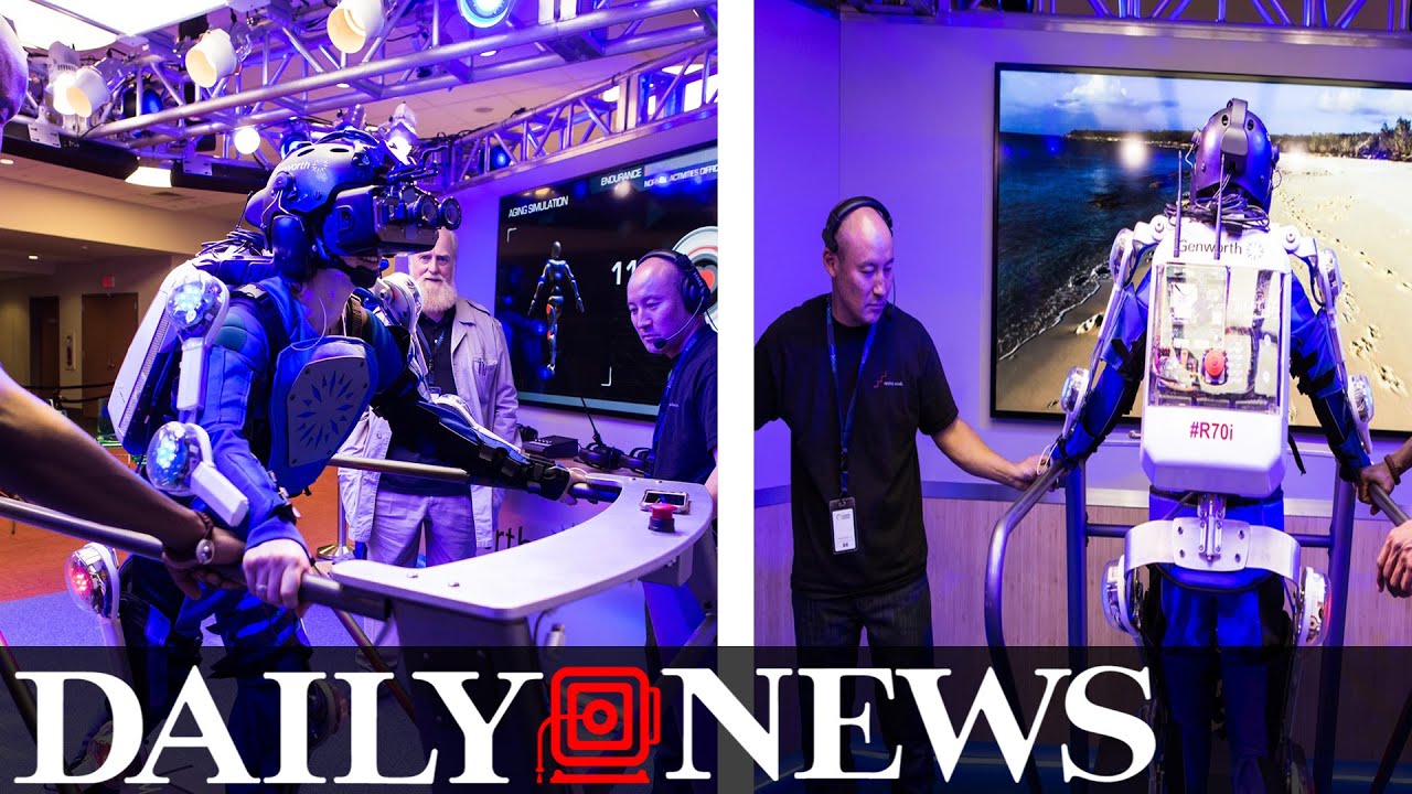 Daily Newser Tries 'Age Suit' That Makes You Feel Years Older - YouTube
