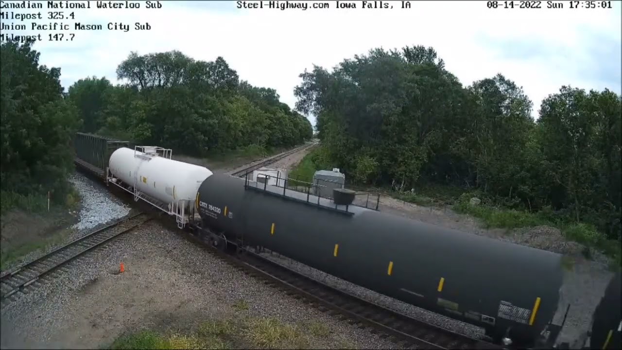 KCS 4758 Leading NB UP Manifest at Mills Tower in Iowa Falls, IA on August 14, 2022 # ...