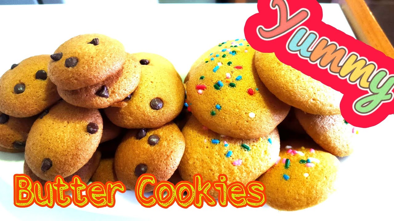 Butter cookies in 2 flavor toppings - YouTube