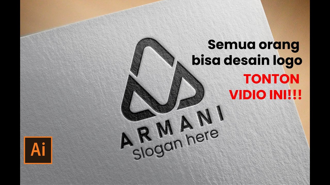 Adobe Illustrator - Tutorial Mendesain Logo : ARMANI - YouTube