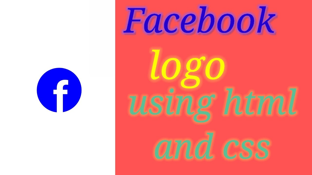 Facebook logo using html and css - YouTube