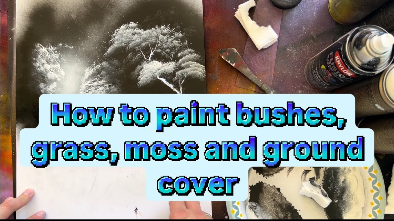 How to paint bushes, grass, and moss with spray paint - YouTube