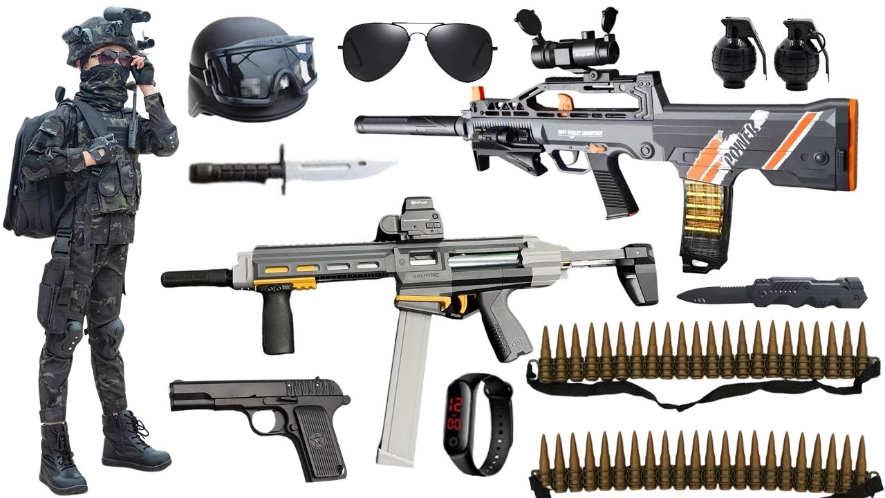Open box combat weapon toy set, Valkyrie, Type 95 submachine gun, Colt ...