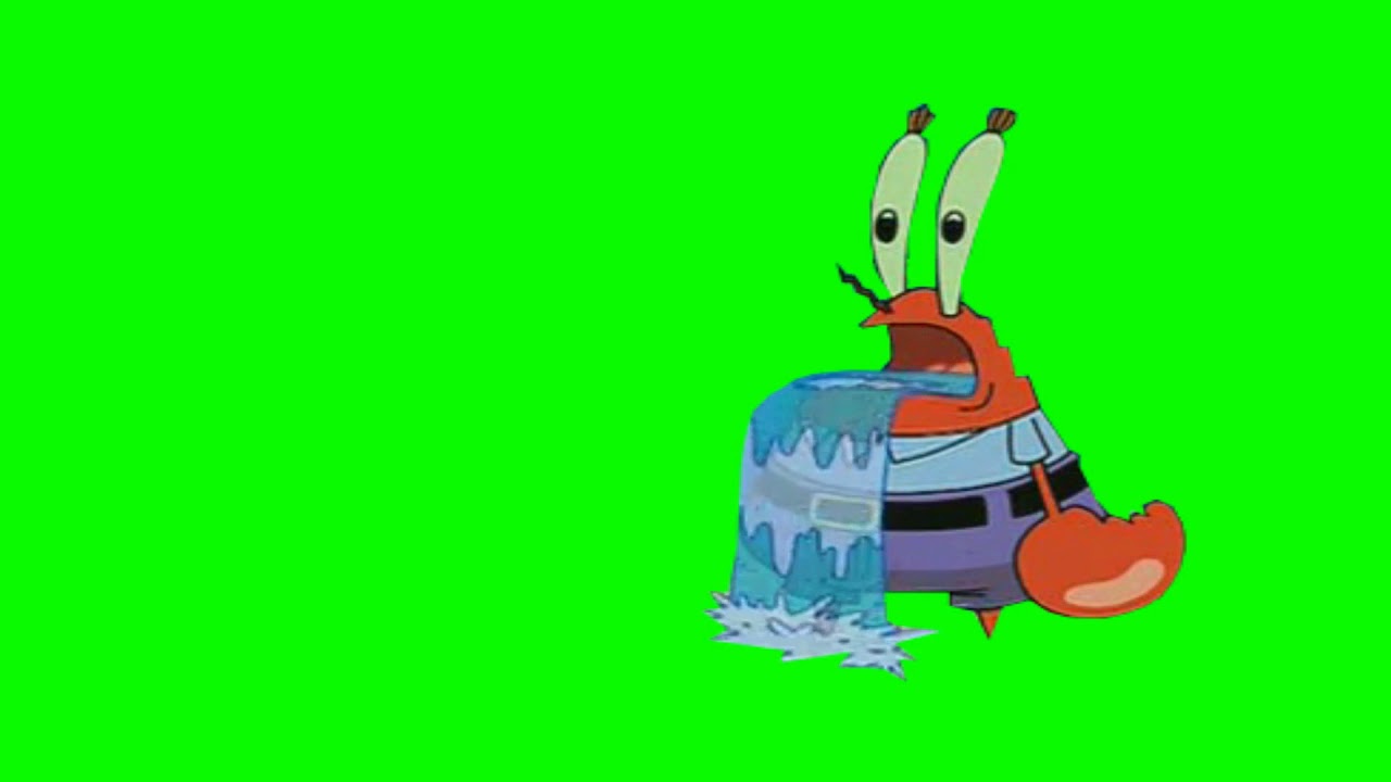 SpongeBob Green Screen: Mr Krabs Drooling - YouTube