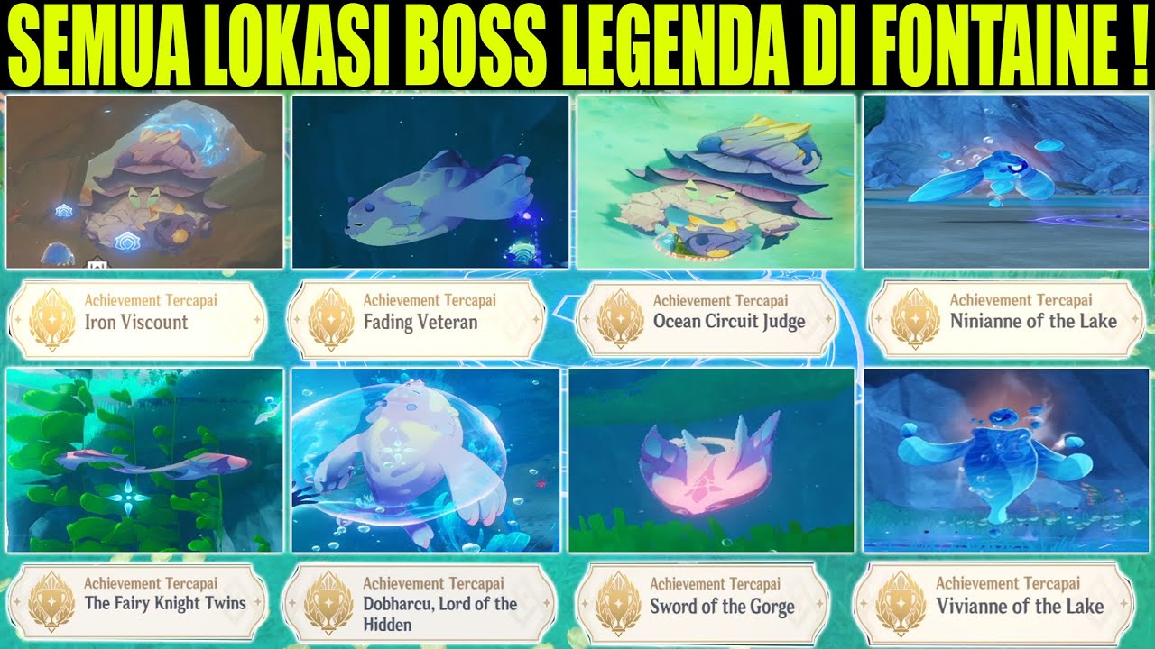 Semua Lokasi Boss Legenda Di Fontaine (SECRET ACHIEVEMENT) ! 【Genshin ...
