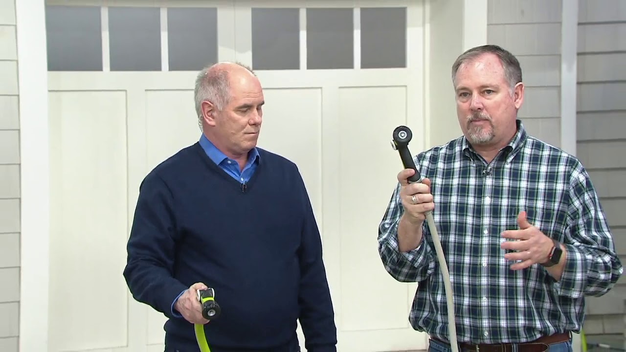 Sun Joe Premium 50'L Flexible Hybrid Polymer Garden Hose on QVC - YouTube