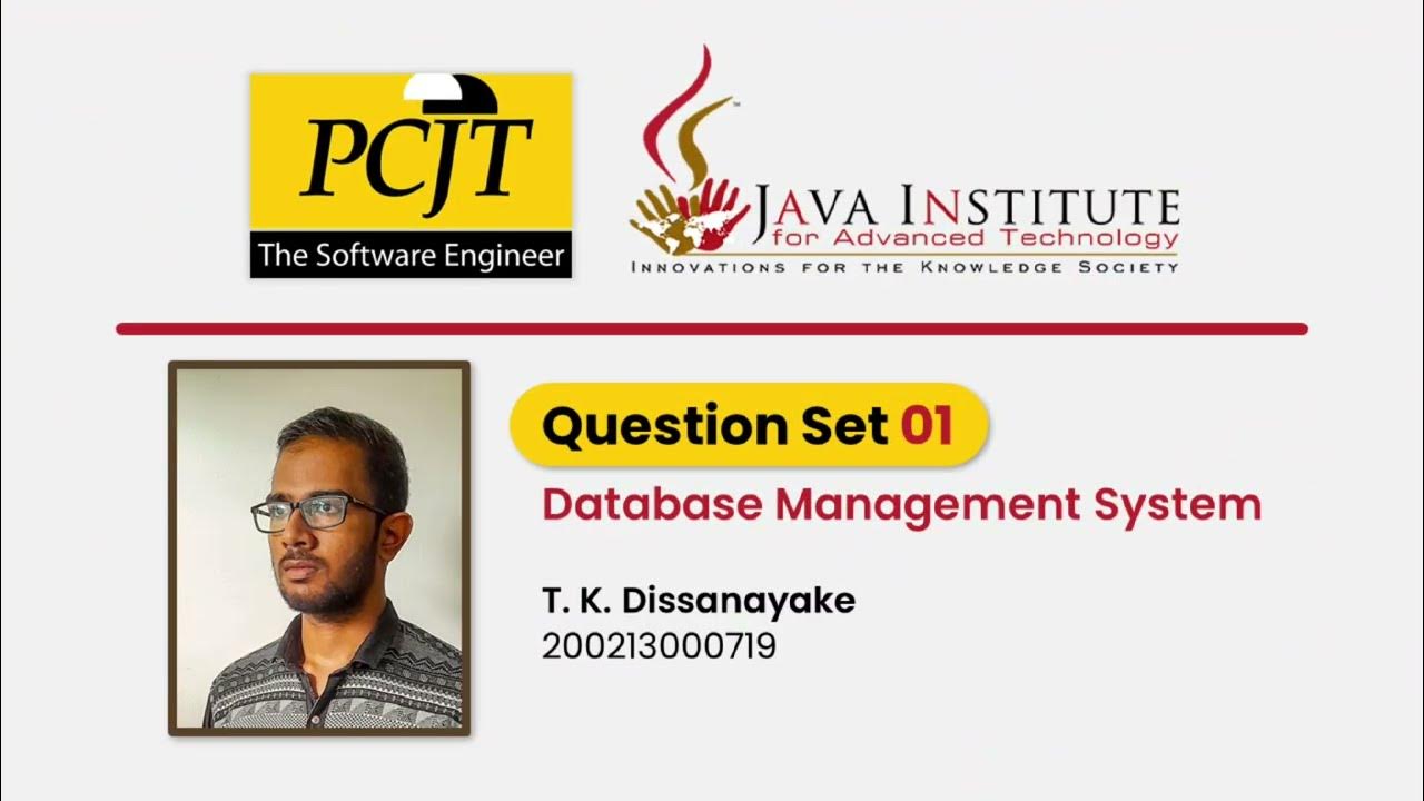 Question Set 01 | Database Management System | Java Institute for Advanced Technology - YouTube