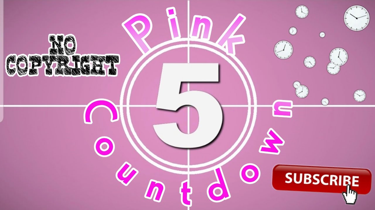 Pink Countdown Timer Transition | No Copyright | Free to use - YouTube