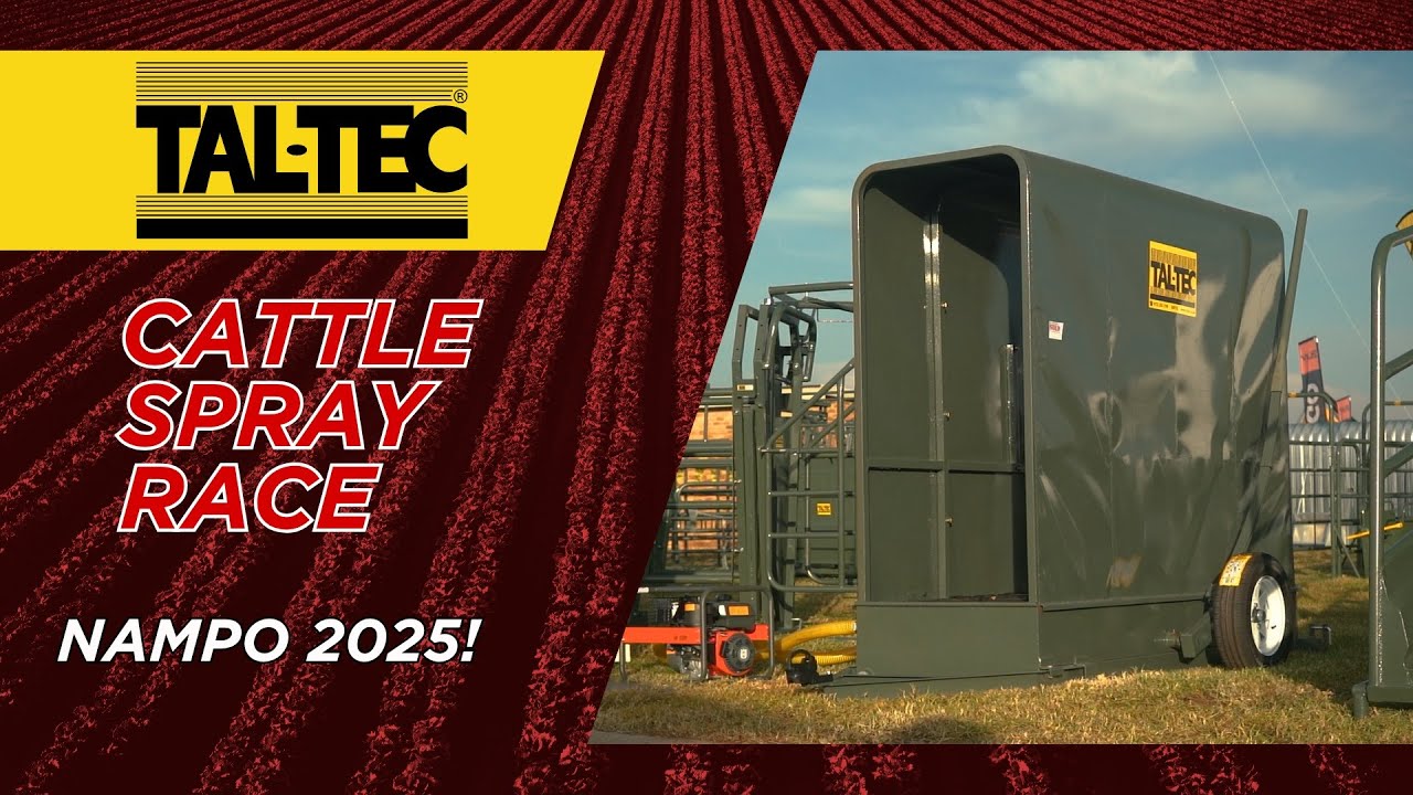 Tal-Tec mobile cattle spray race saves you time, money and labour - YouTube
