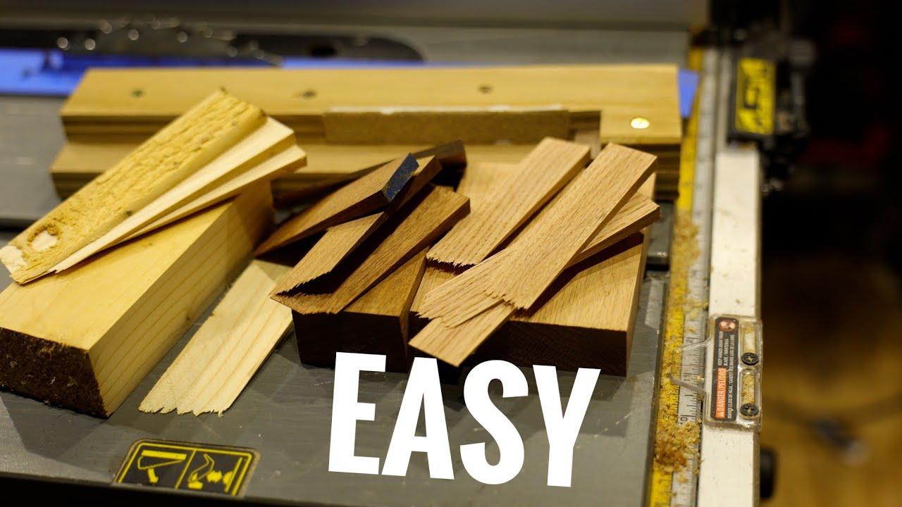 Simple jig for cutting Shims on a table Saw. Or how to save time and ...
