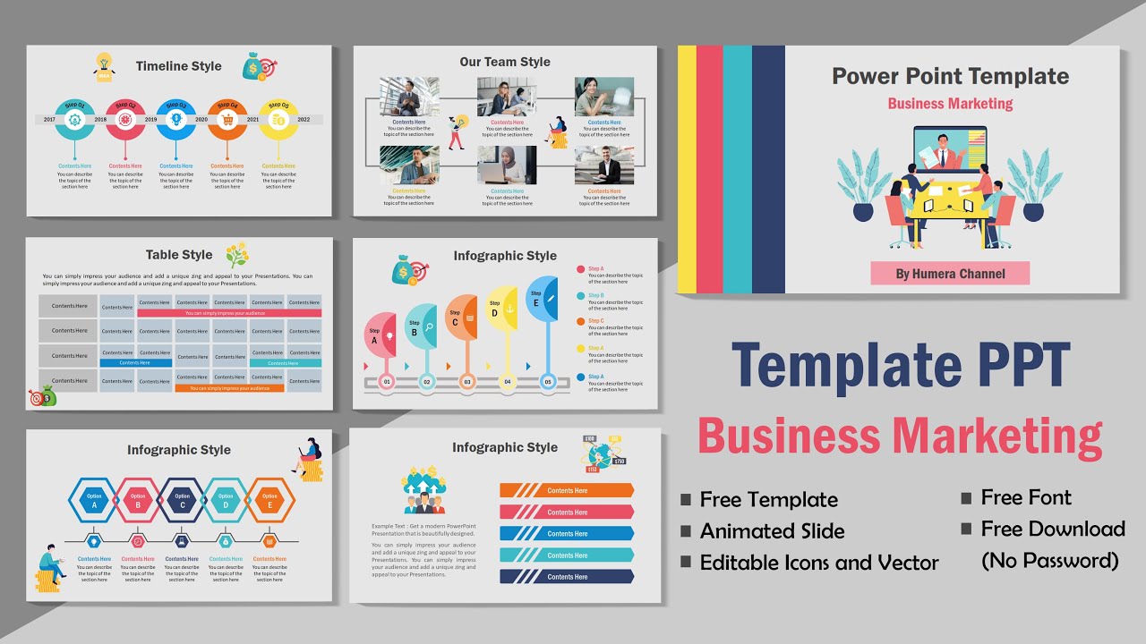 Template PPT Business Marketing | Free Download No Password | PPT Eps ...