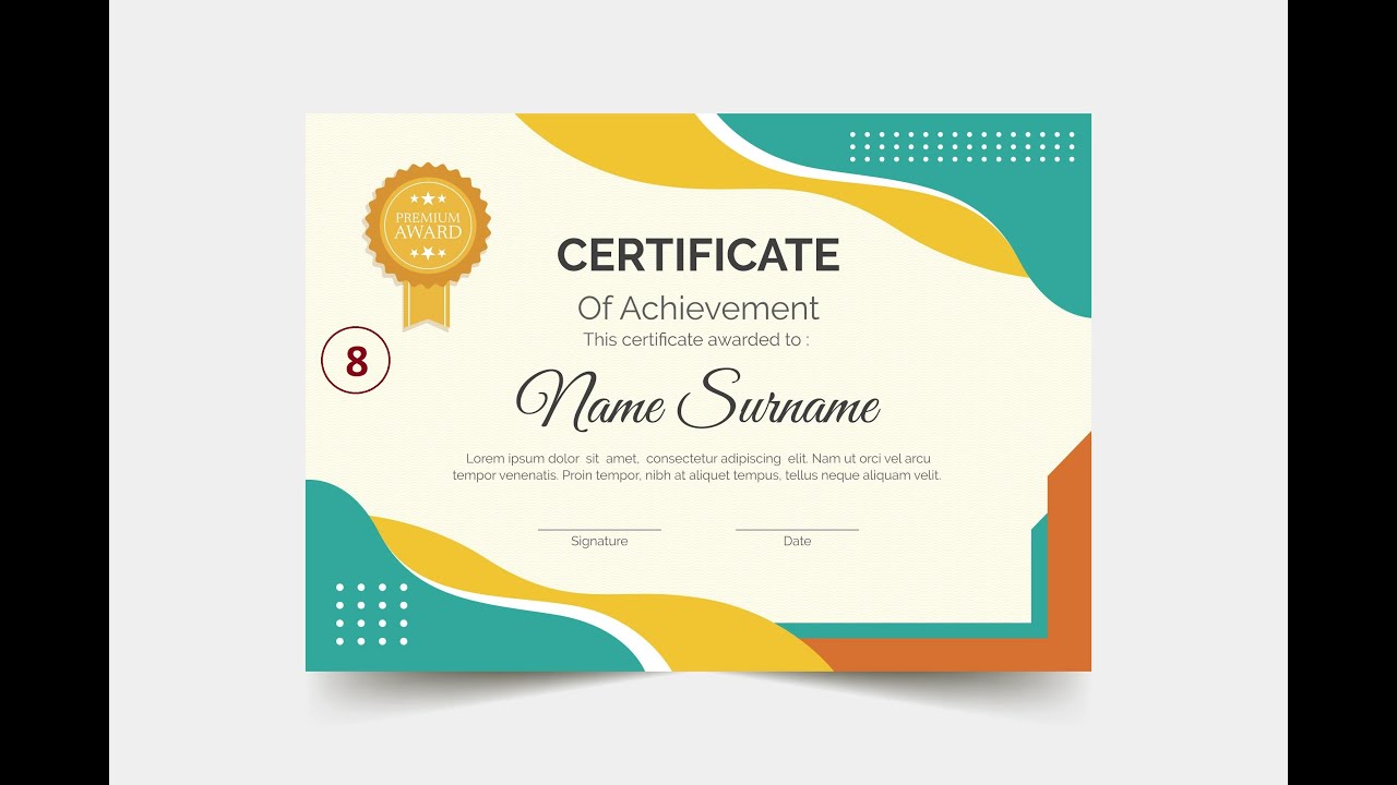 Desain Sertifikat / Piagam Corel draw - YouTube