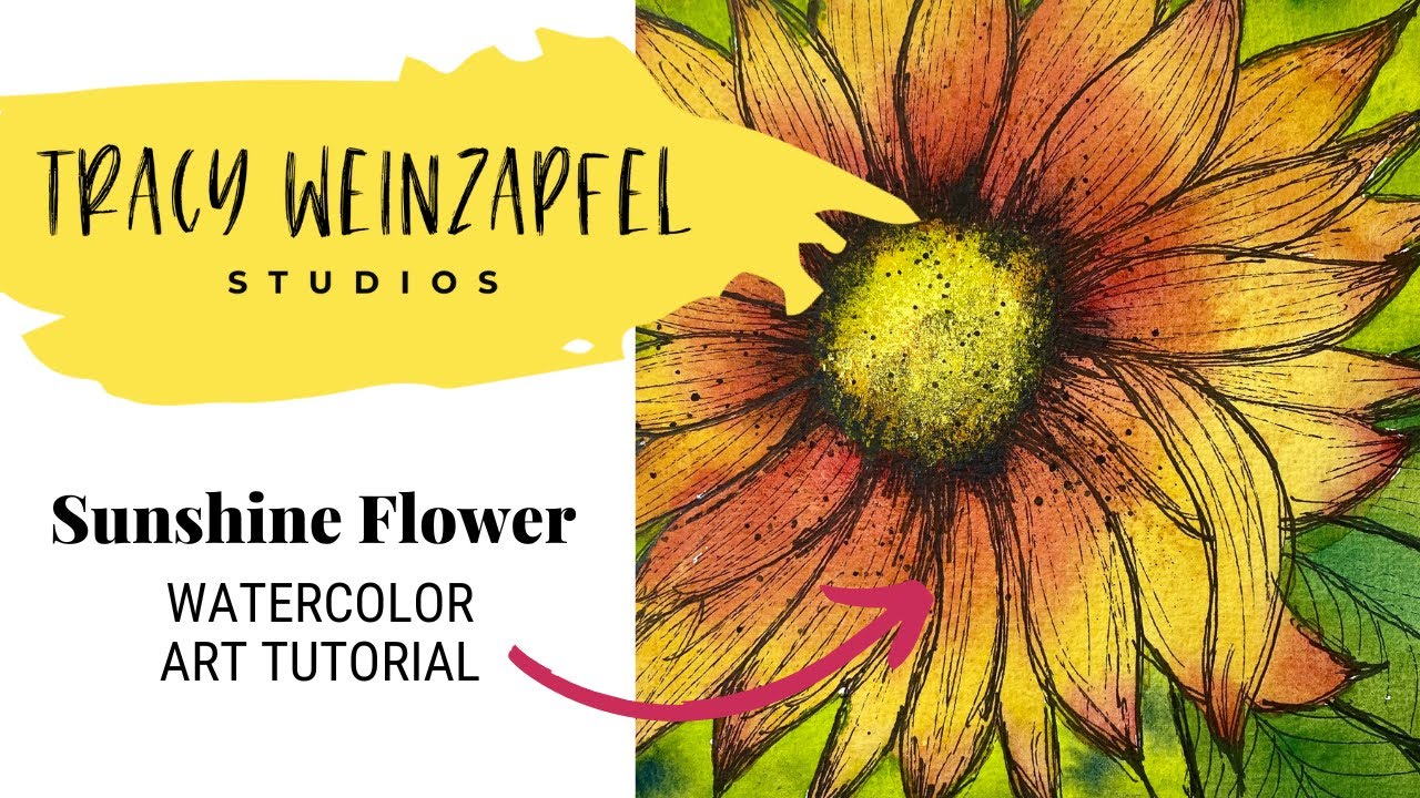 Sunshine Flower (Watercolor Art Tutorial) - YouTube