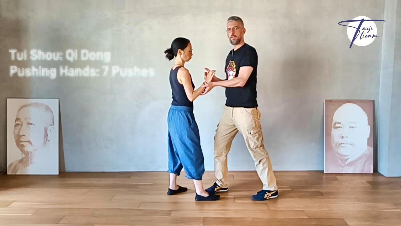 Pushing Hands Training method: 7 pushes - Qi Dong - YouTube