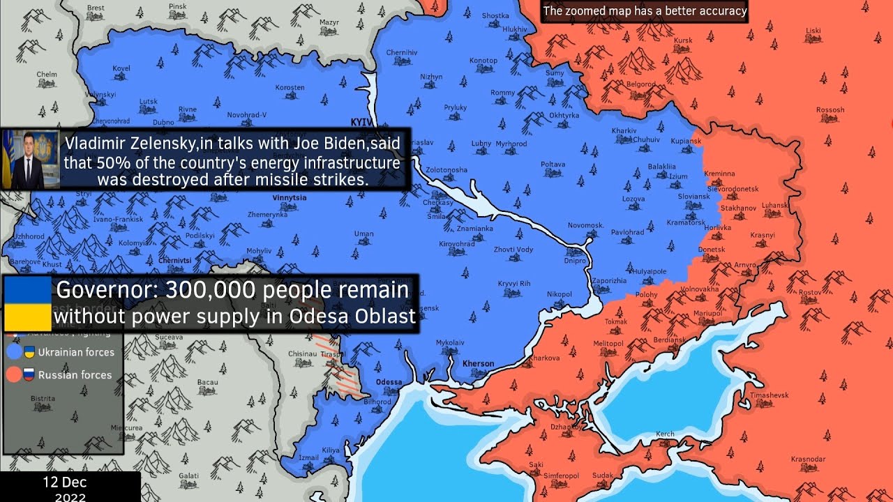 Russian invasion of Ukraine [12 Dec 2022] - map of Bakhmut added - YouTube