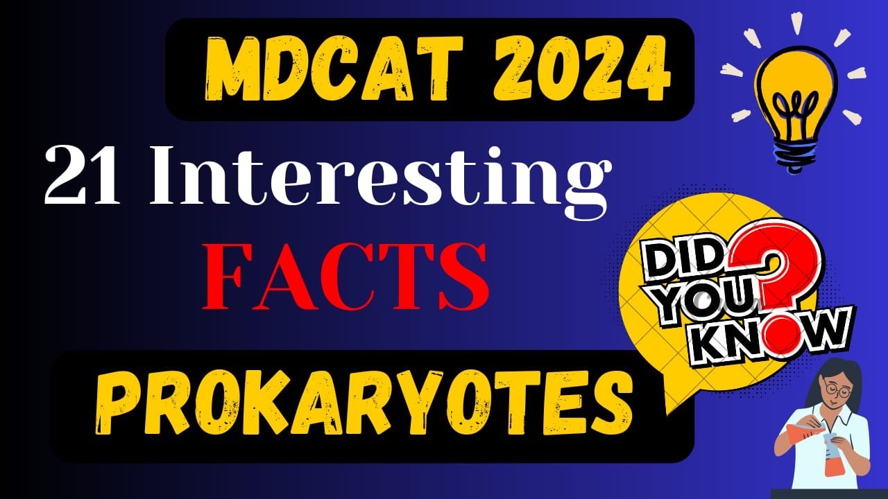 Prokaryotes | MDCAT 21 Interesting Facts Series | Most Important MCQ's ...