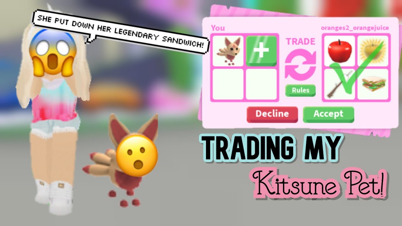 Seeing What People Trade For My KITSUNE PET In Adopt Me ...
